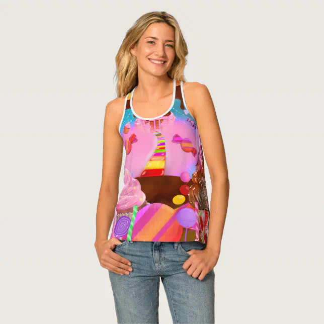 Candy Land Sweets Candyland Cupcakes Chocolate Tank Top | Zazzle