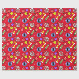 Candy Patterned Wrapping Paper | Zazzle