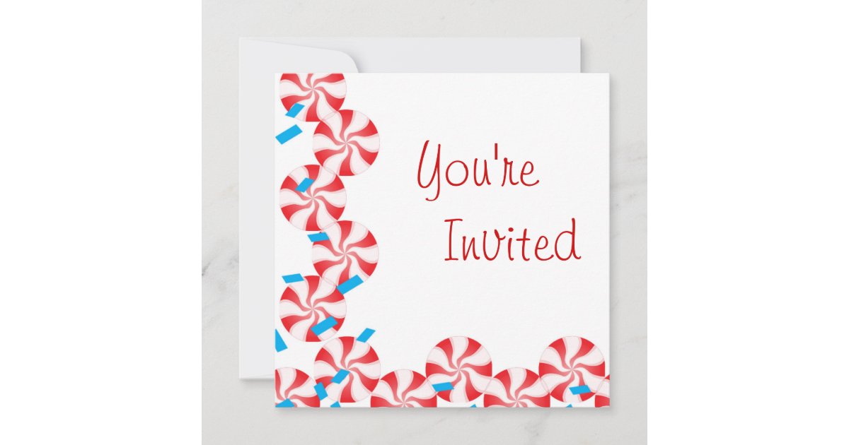 Candy Peppermint Invitation | Zazzle