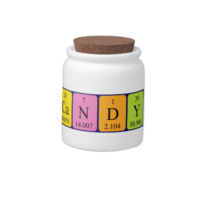 Candy periodic table word candy jar | Zazzle