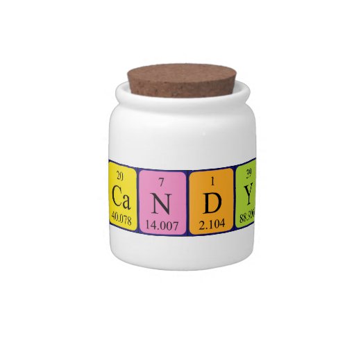Candy periodic table word candy jar | Zazzle