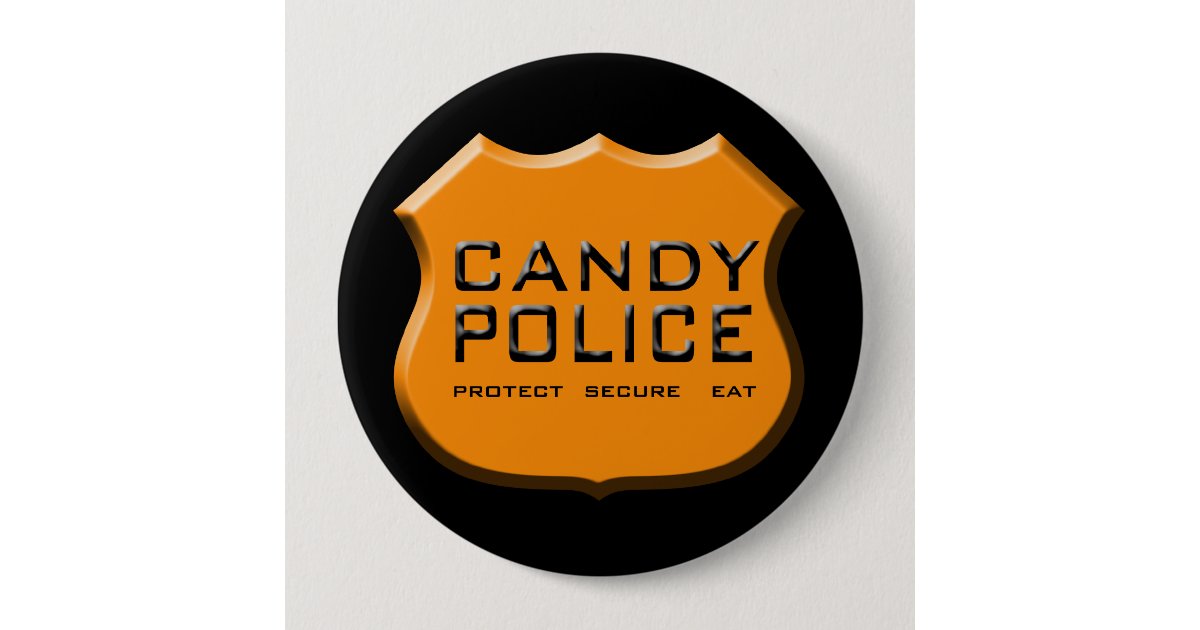 Candy Police Badge Pinback Button | Zazzle