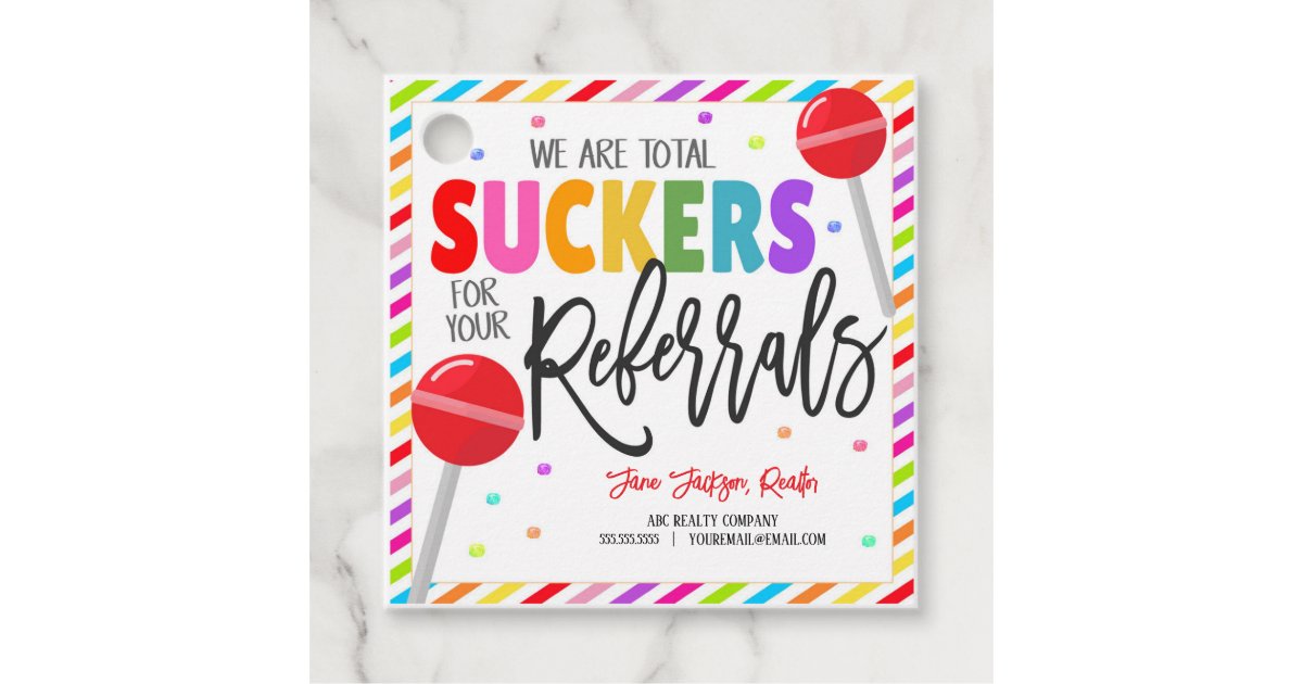 Candy Realtor Pop By Tag | Zazzle