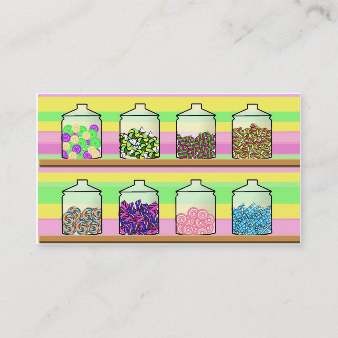 Candy Shop Business Card | Zazzle