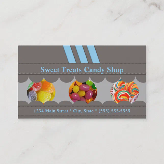 Candy Shop Business Card | Zazzle