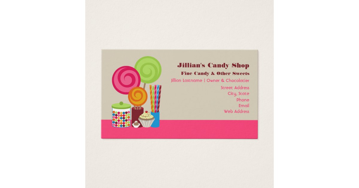 Candy Shop Business Cards | Zazzle.com