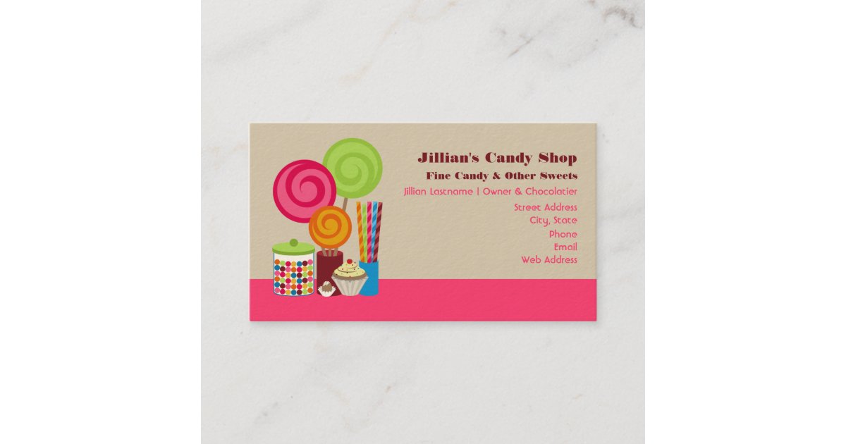 Candy Shop Business Cards | Zazzle