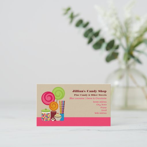 Candy Shop Business Cards | Zazzle
