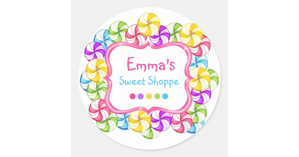 Candy Shoppe Swirl Stickers | Zazzle