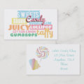 Candy Store Business Card | Zazzle