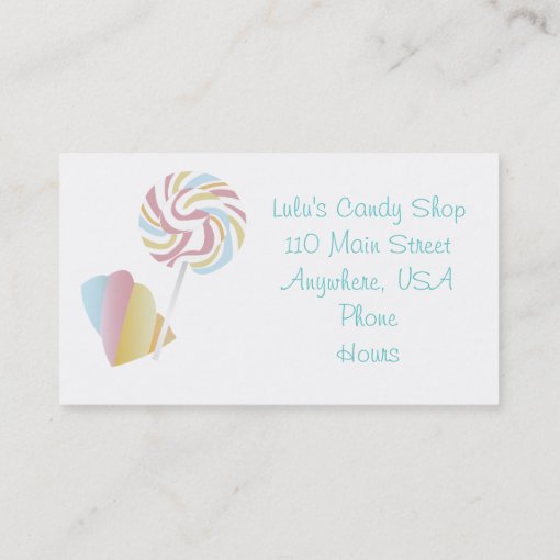 Candy Store Business Card | Zazzle