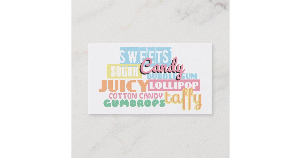 Candy Store Business Card | Zazzle