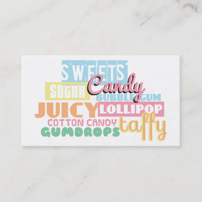 Candy Store Business Card | Zazzle