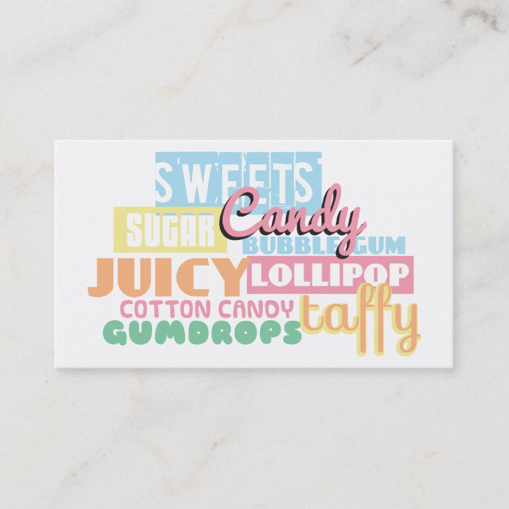 Candy Store Business Card | Zazzle