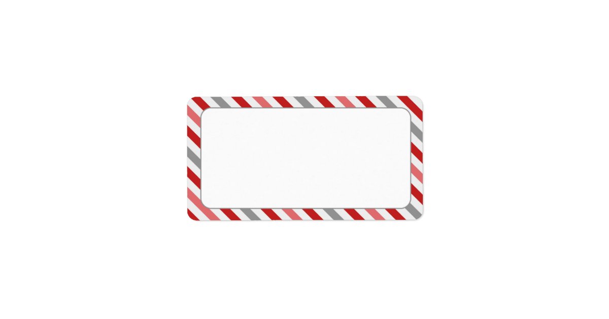 Candy Stripe Border Label | Zazzle