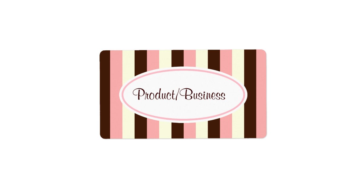 Candy Striped Labels | Zazzle
