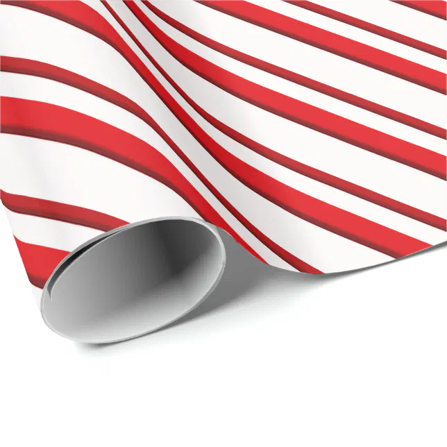 Candy Stripes, peppermint red & white Wrapping Paper | Zazzle