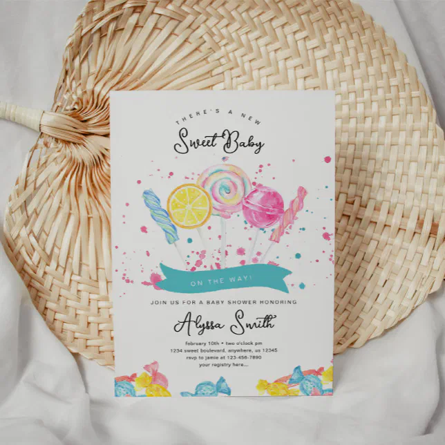 Candy Sweet Shop Baby Shower Invitation | Zazzle