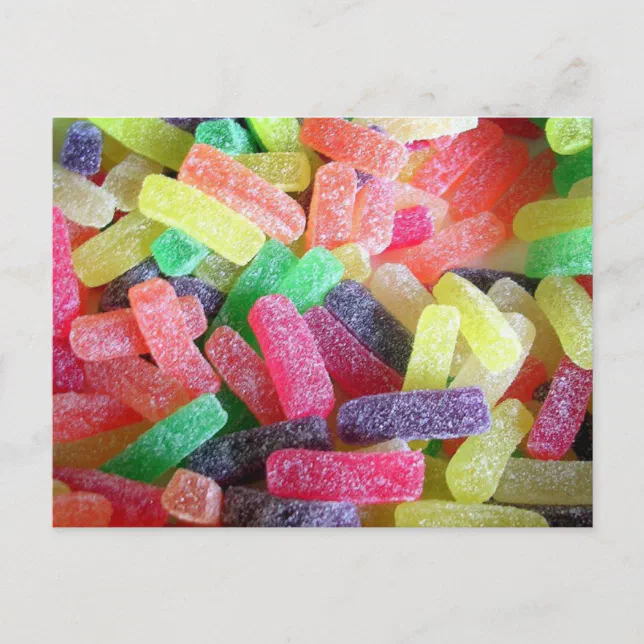 Candy Sweets Rainbow Party Congratulations Love Postcard | Zazzle