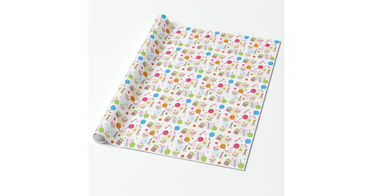 Candy & Sweets Theme Wrapping Paper | Zazzle