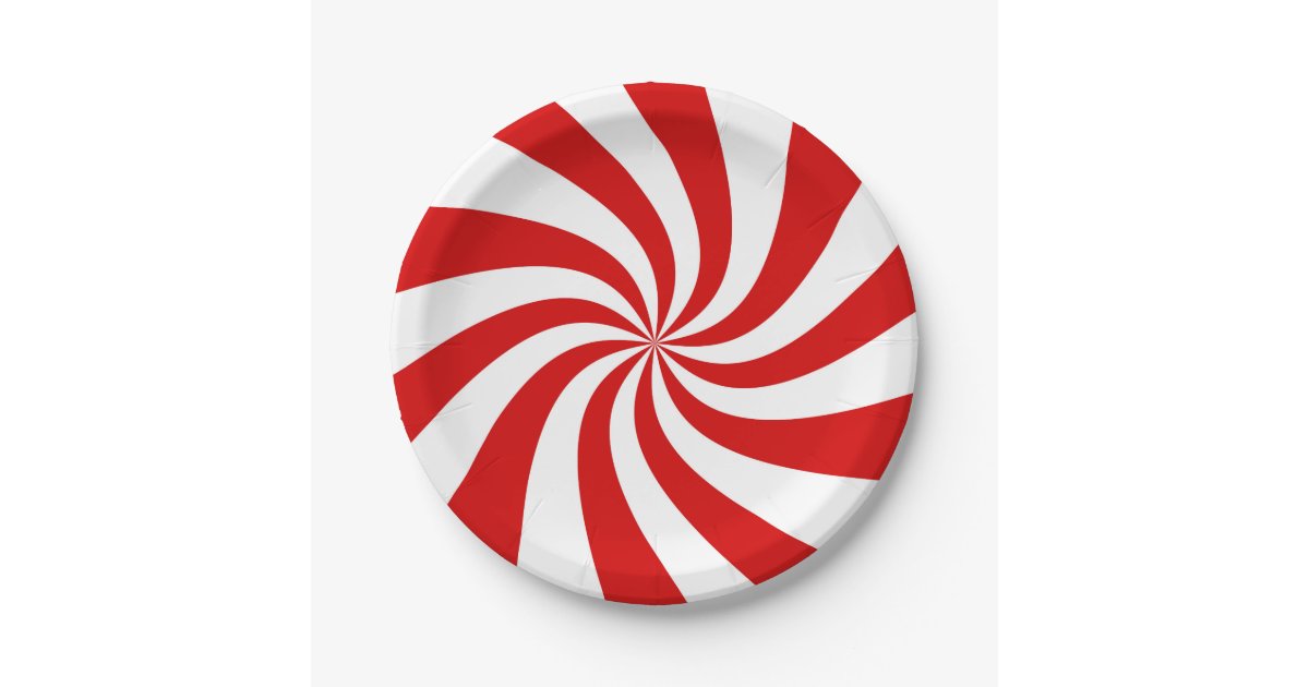 candy swirl paper plates | Zazzle