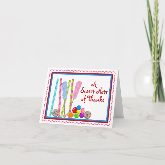 Candy Thank you Notecards | Zazzle.com