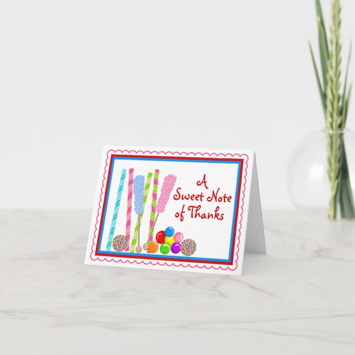 Candy Thank you Notecards | Zazzle.com