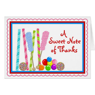 Candy Thank You Cards | Zazzle