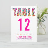 Candy Theme TABLE NUMBER CARD | Zazzle