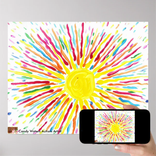 Candy Waters Autism Artist Painting Poster | Zazzle