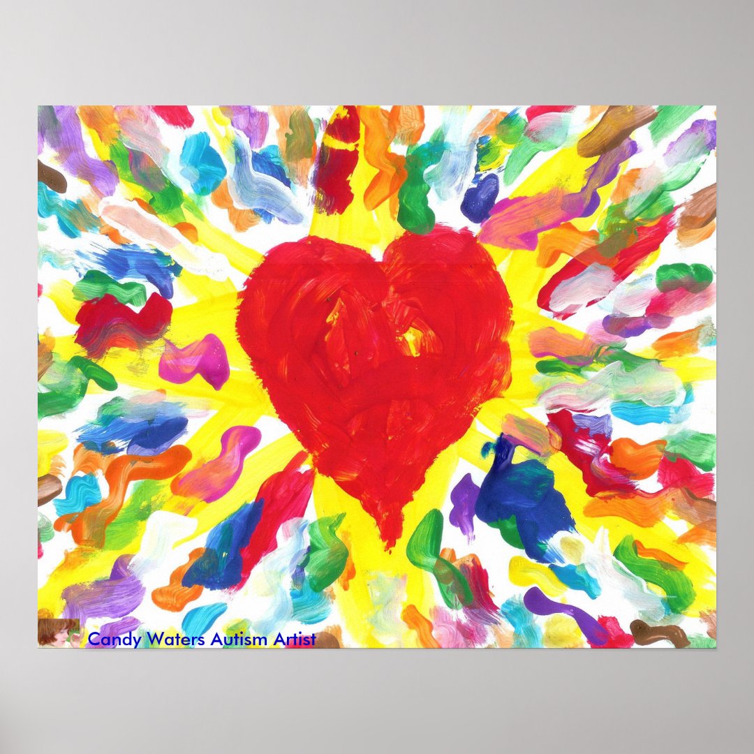 Candy Waters Autism Artist Painting Poster | Zazzle