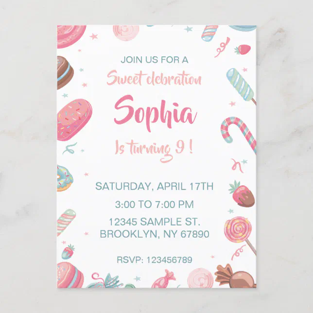 Candyland Birthday Party Invitation | Zazzle