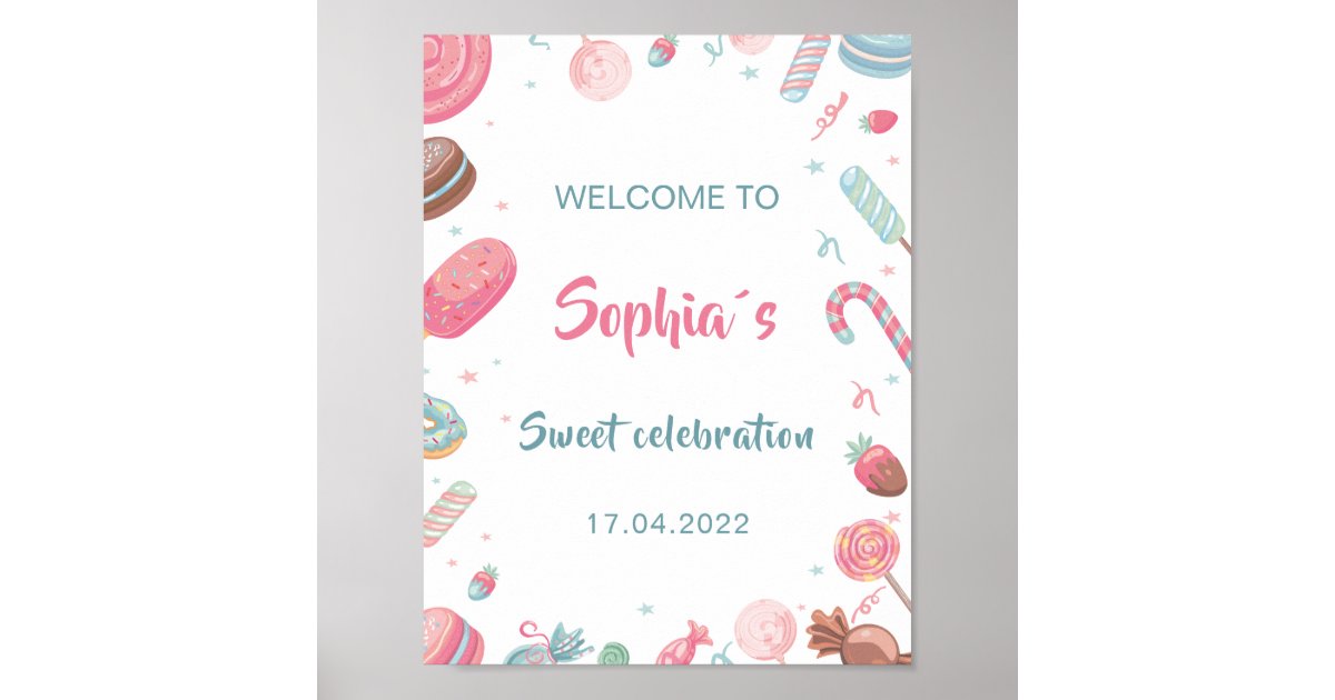 Candyland Birthday Welcome Sign | Zazzle