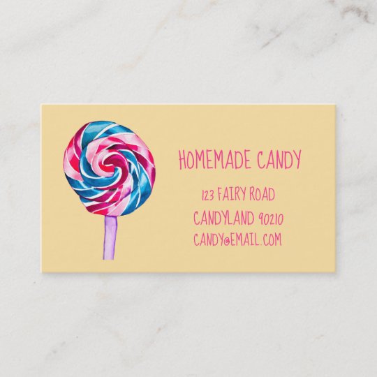 Candyland Candy store Business Card | Zazzle.com