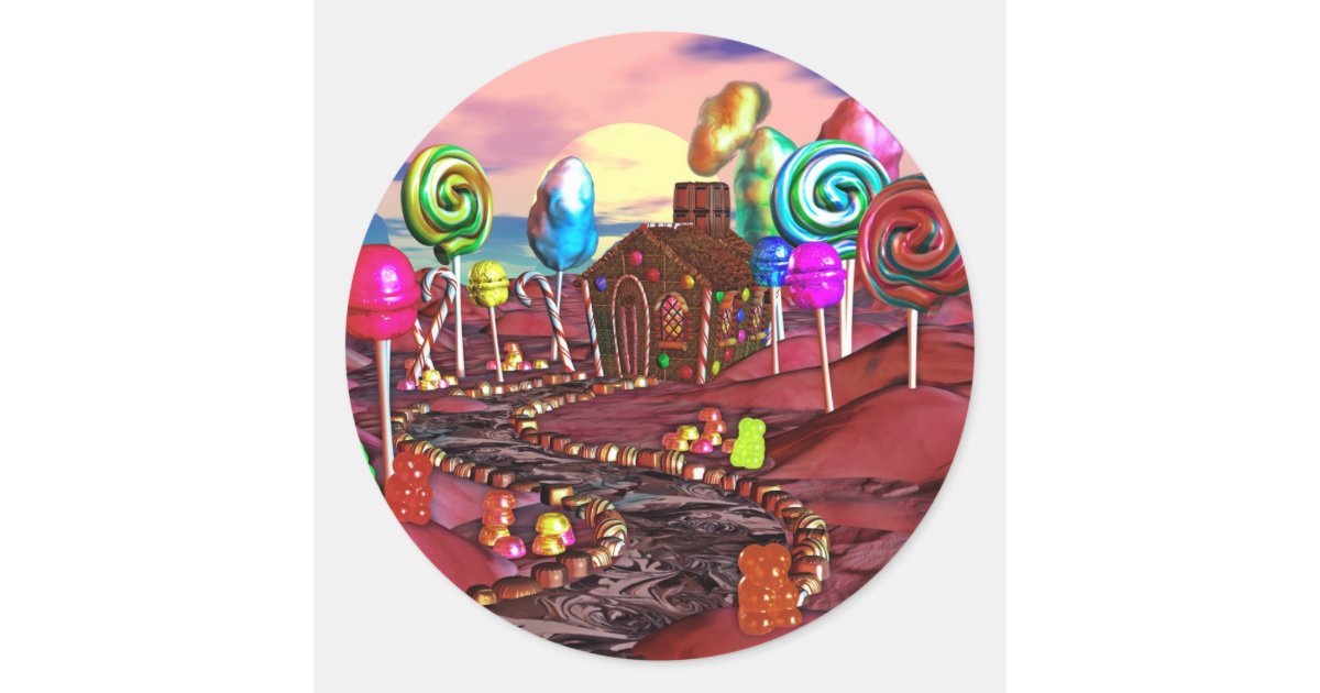 Candyland Classic Round Sticker | Zazzle
