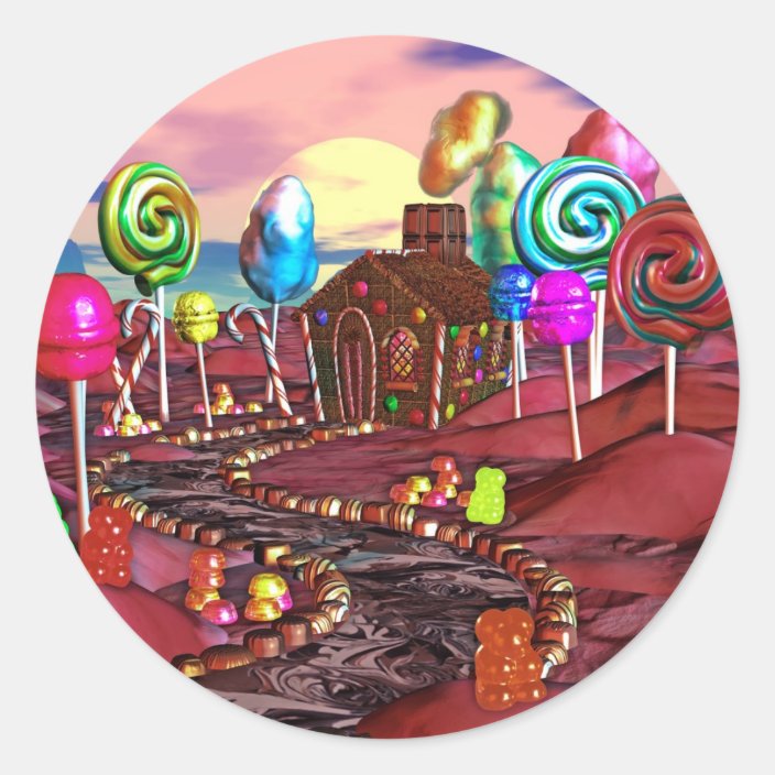 Candyland Classic Round Sticker | Zazzle.com
