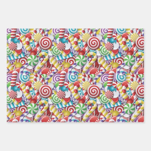 Candyland Trio Wrapping Paper Sheets | Zazzle