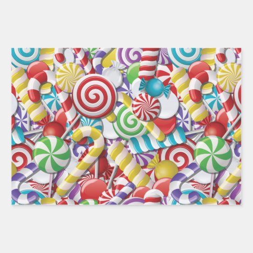 Candyland Trio Wrapping Paper Sheets | Zazzle
