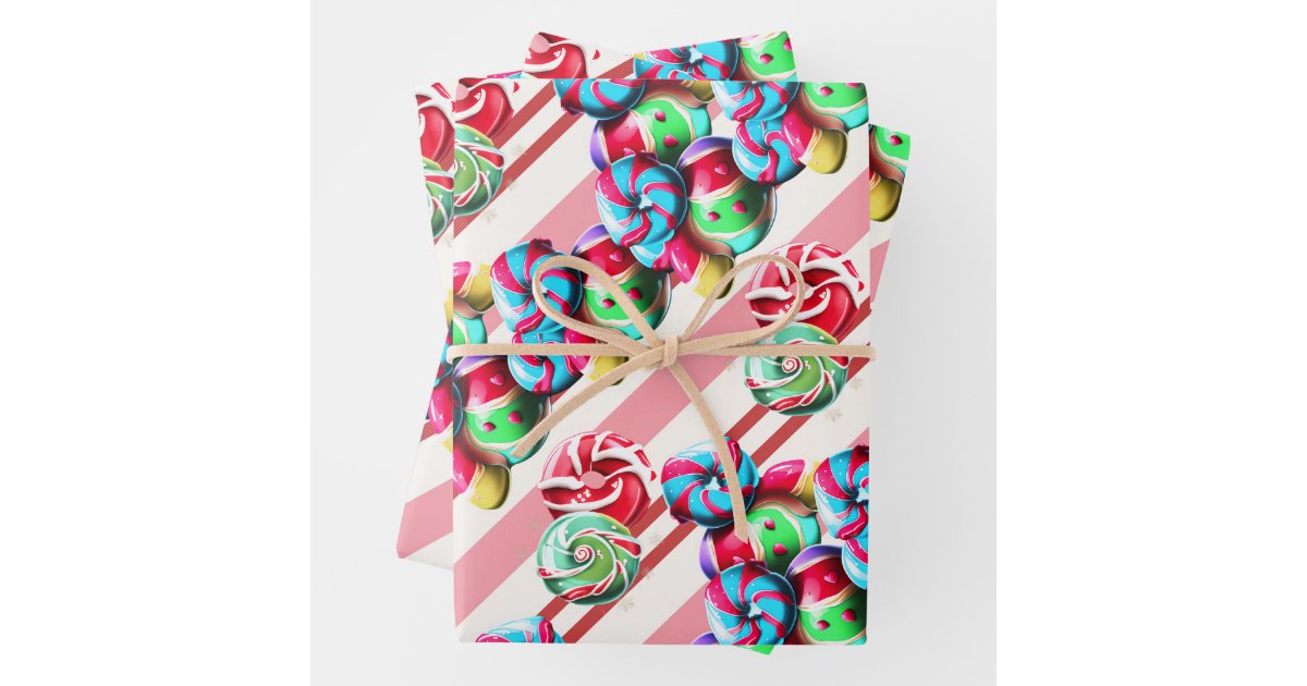 Candyland Wrapping Paper Flat Sheet | Zazzle