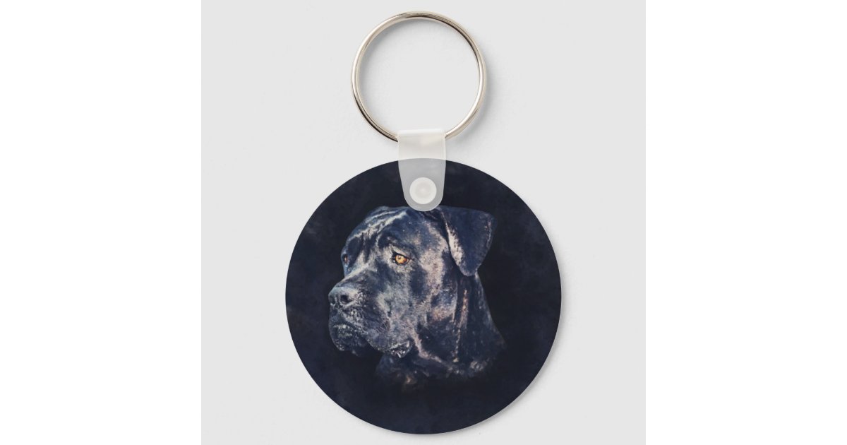 Cane Corso - Italian Mastiff Portrait Keychain | Zazzle
