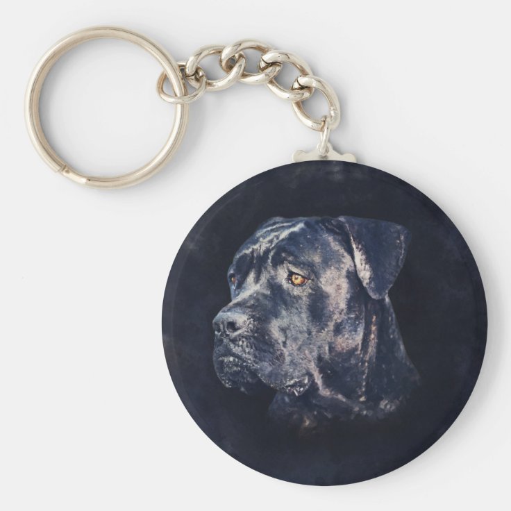 Cane Corso - Italian Mastiff Portrait Keychain | Zazzle