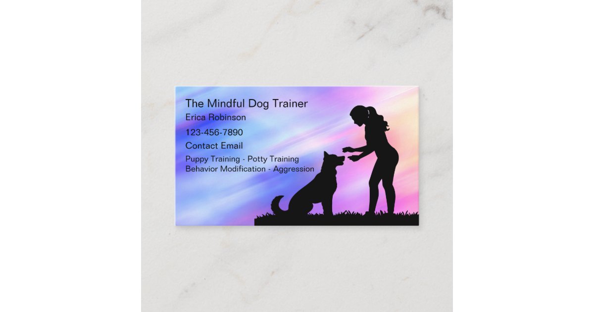 Canine Dog Trainer Business Cards | Zazzle