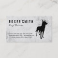 Canine Dog Training Grungy Background Business Card | Zazzle
