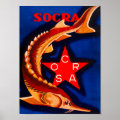 "Canned Sturgeon Socra" Vintage Soviet Ad Poster | Zazzle