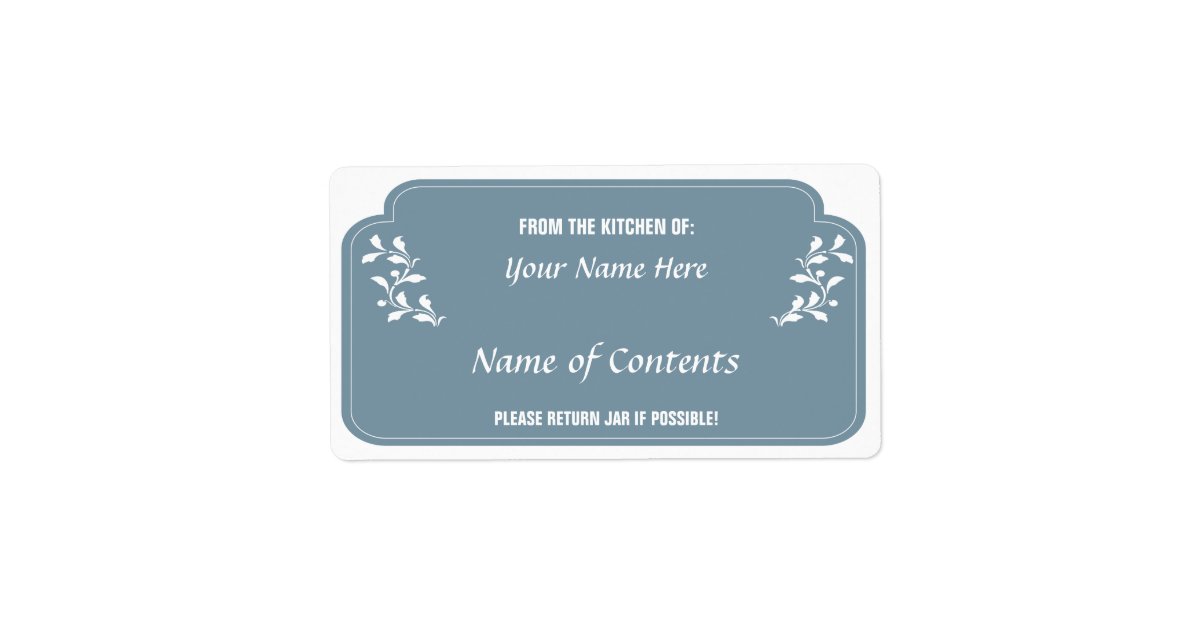 Canning Jar Label with Please Return | Zazzle