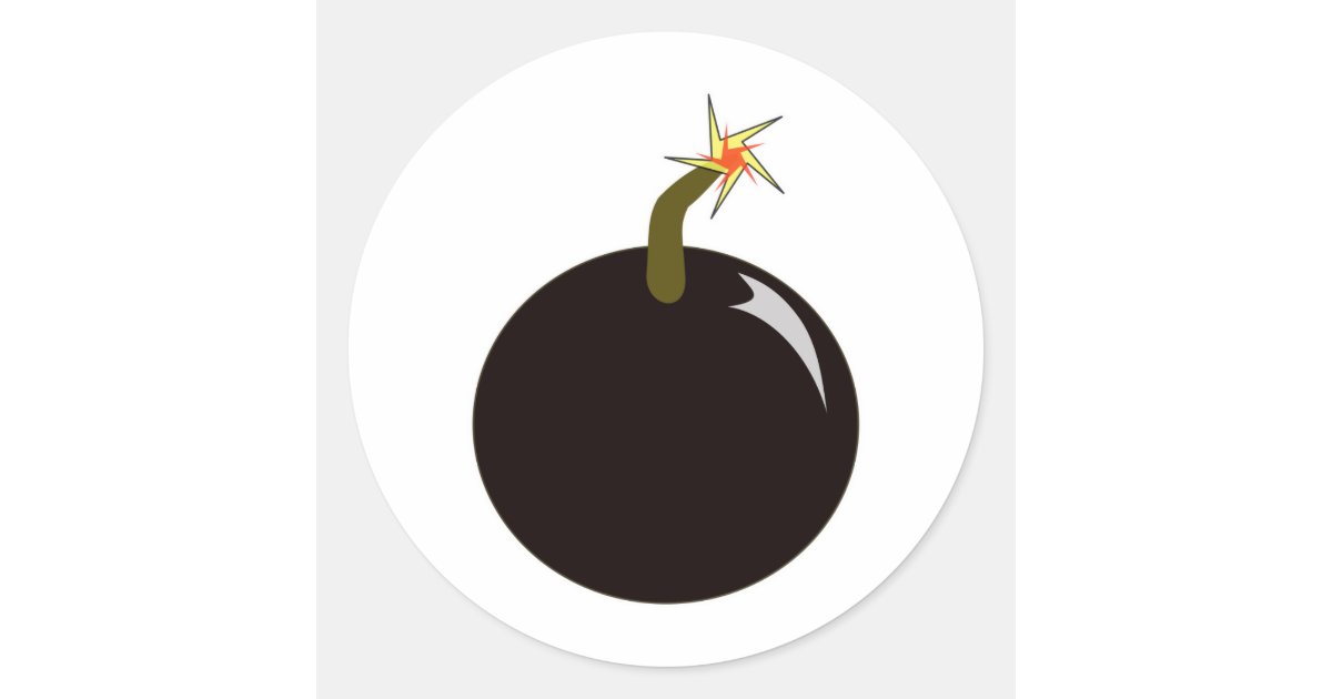 Cannonball Round Shot Bomb Cannon Ball Pirate Classic Round Sticker ...