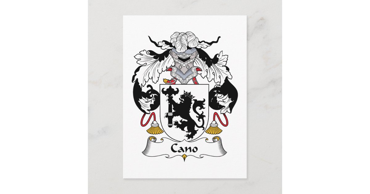Cano Family Crest Postcard | Zazzle