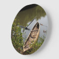 canoe clock on the lake | Zazzle