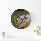 canoe clock on the lake | Zazzle