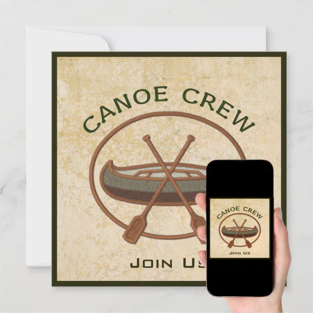 Canoe Crew Invitation | Zazzle